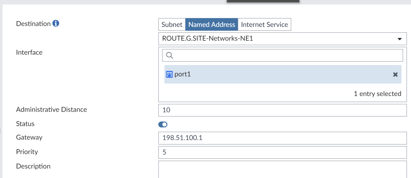 Fortinet – Named Static Routes – Patrick Marc's Networks