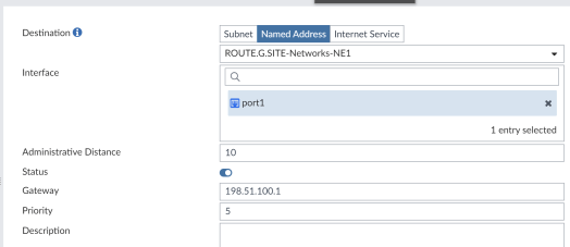 Fortinet – Named Static Routes – Patrick Marc's Networks